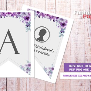 Bridgerton Party Printable Banners | Elegant & Customizable Name ...