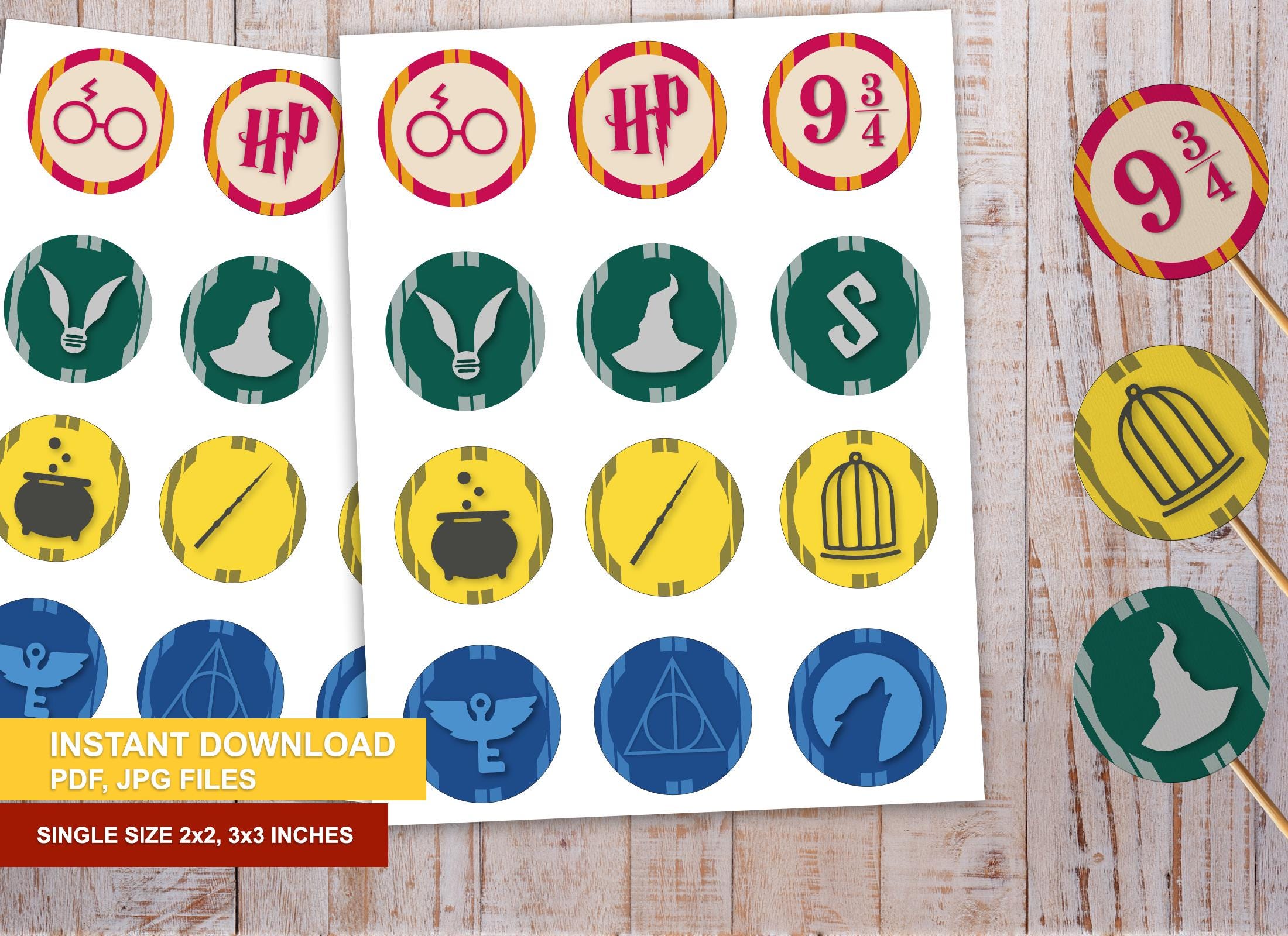 Potter Magical Wizarding Party Printable Bundle Wizard House Banners ...