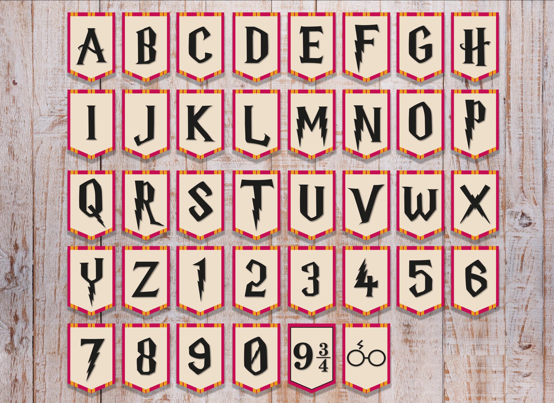 Potter Magical Wizarding Party Printable Bundle Wizard House Banners ...