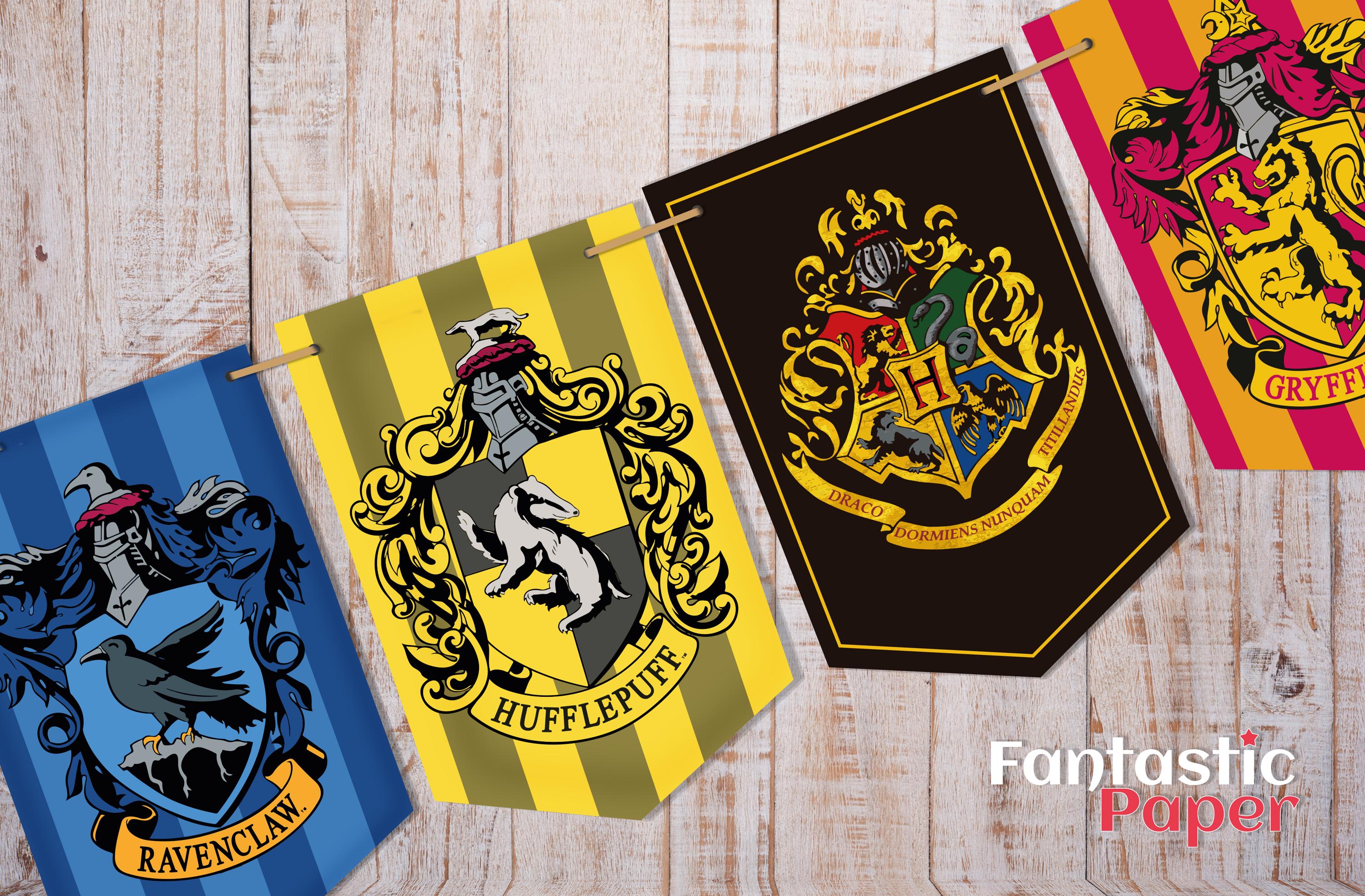 Potter Magical Wizarding Party Printable Banners| House and Name ...