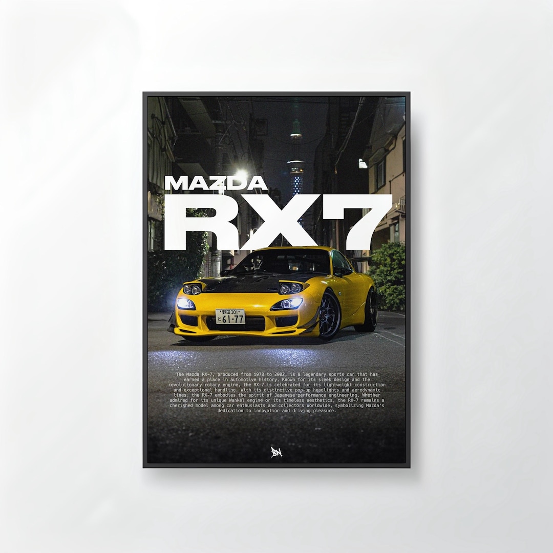 Exclusive Mazda RX7 Poster Car Poster Car Series Physical Poster - Etsy