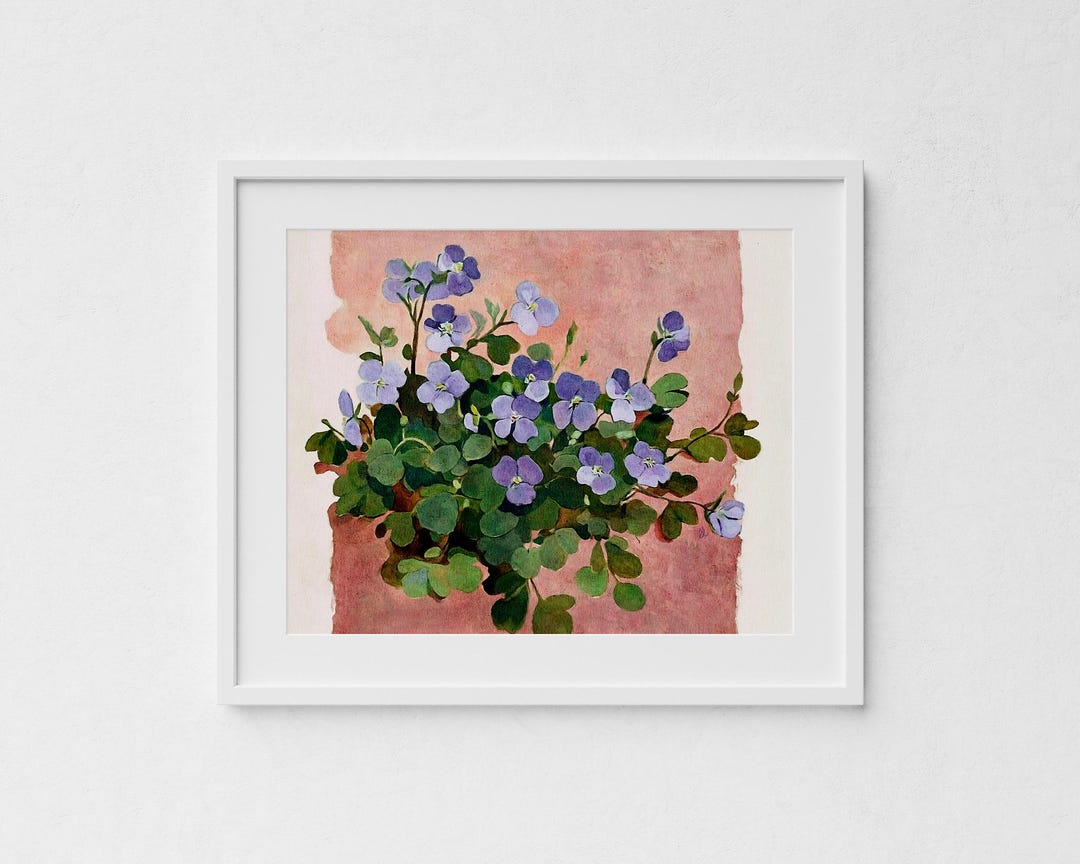 Periwinkle Painting | Floral Art Print | Flower Printable | Wildflower ...
