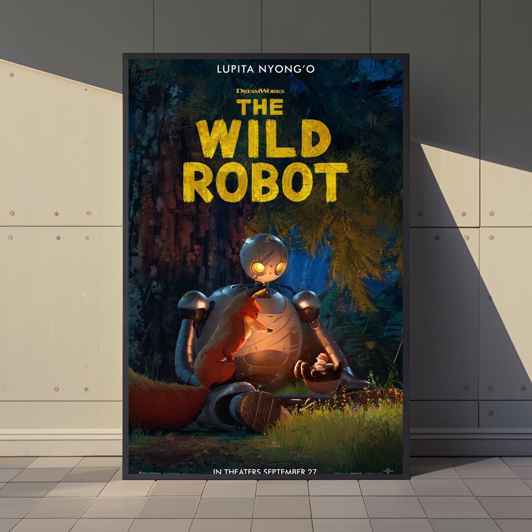 The Wild Robot Movie Poster Perfect Gift Home Decor Wall Art Wooden ...