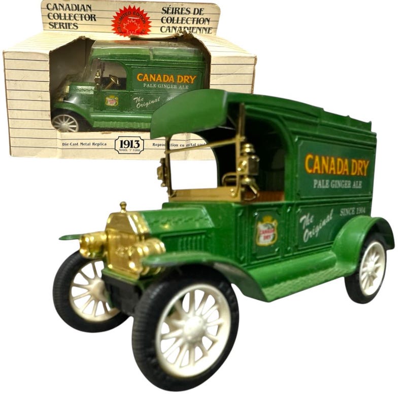 Vintage Rare LE ERTL 1913 Model T Ford Canada Dry Delivery Truck 1:25 ...