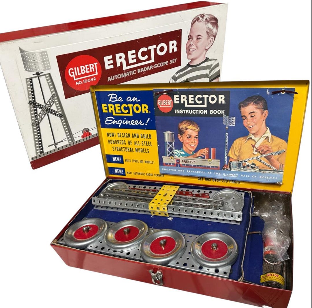 Rare Vintage 1959 Gilbert Erector Automatic Radar-scope Construction ...