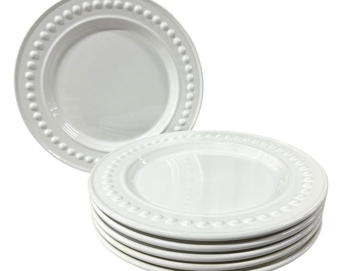 Vintage Fapor Delmar Portugal White 11” Dinner Plates-late 20th Modern ...