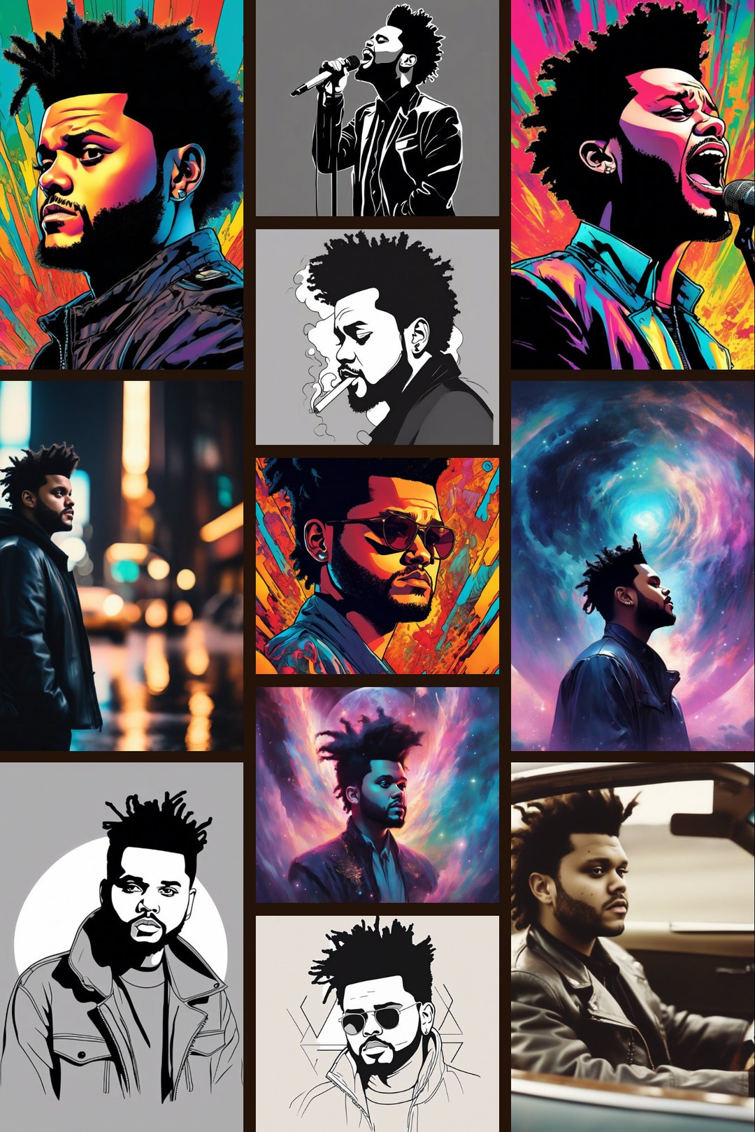 The Weeknd Digital Portraits - Etsy