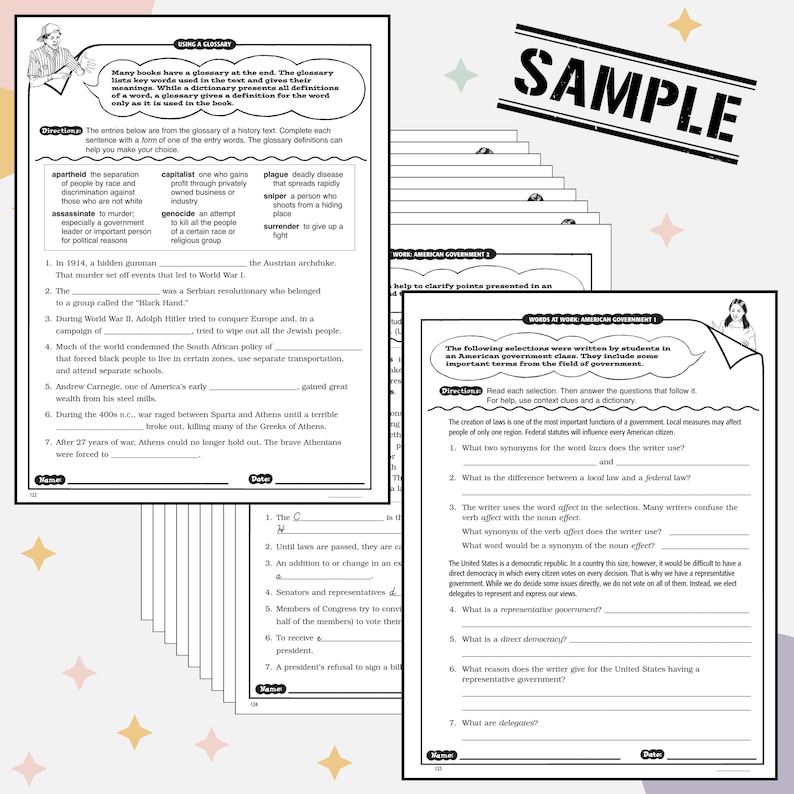 More 300 Vocabulary Pages With a Bonus of 100 Vocabulary Cards to ...