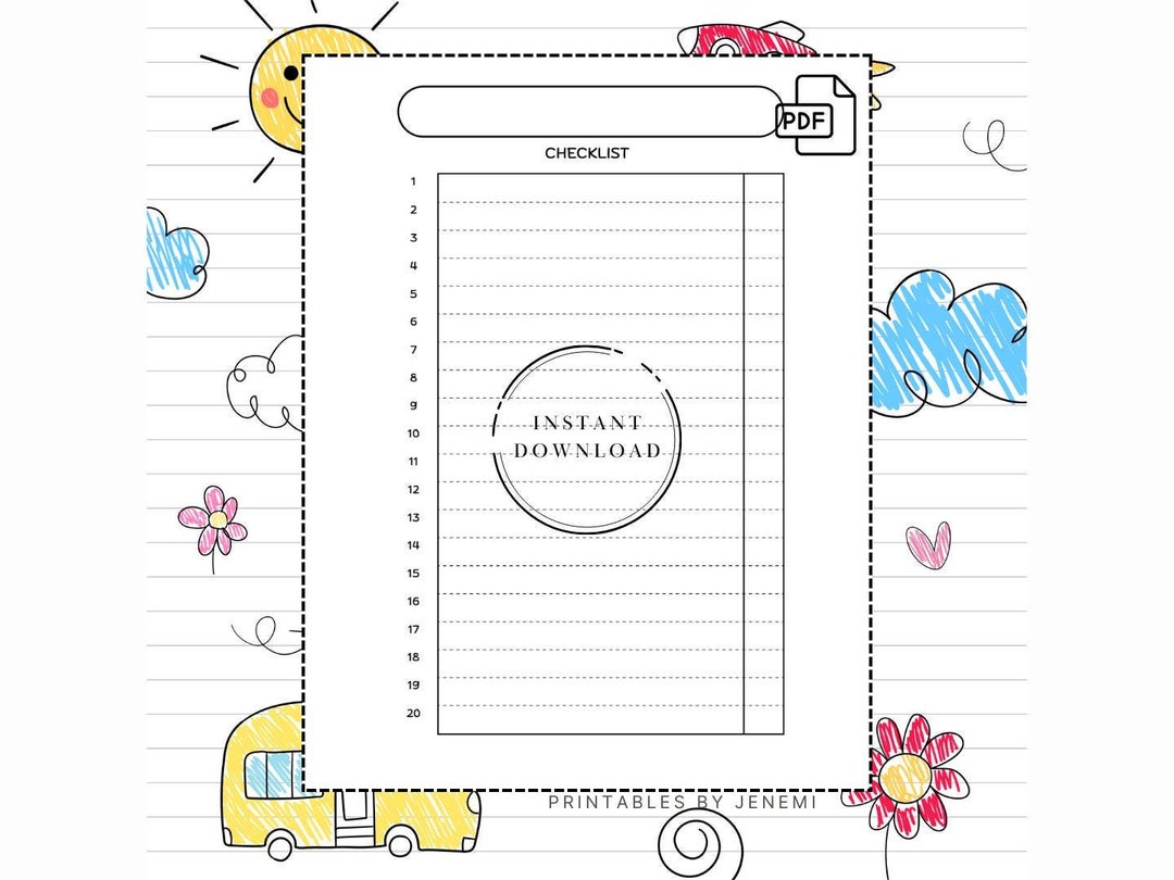 Simple Teacher's Classroom Checklist - Printable Teacher Organizer With ...