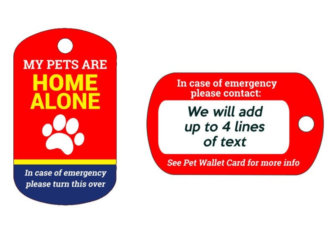 My Pet's Are Home Alone Keychain, Wallet Card and Self Laminating Pouch ...