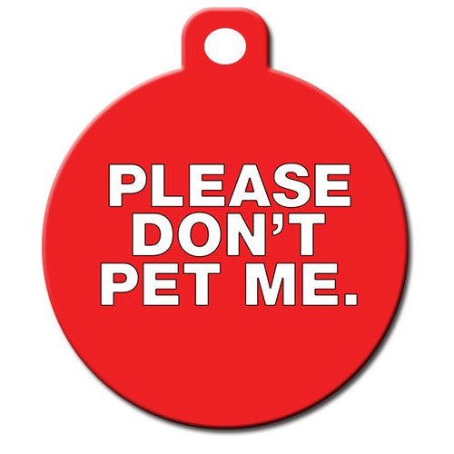 Alert Custom Pet ID Tag Dog Aggressive on the Front Your - Etsy