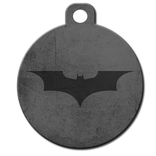 Cute Custom Pet ID Tag Bat Symbol on the Front Your - Etsy