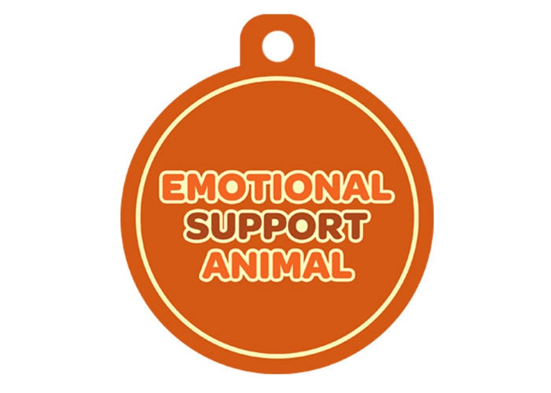 Custom Pet ID Tag Emotional Support Animal on the Front - Etsy