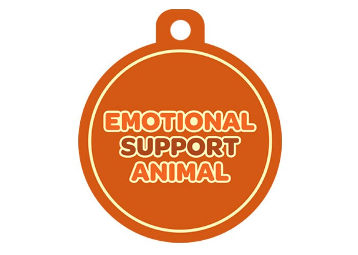 Custom Pet ID Tag Emotional Support Animal on the front | Etsy