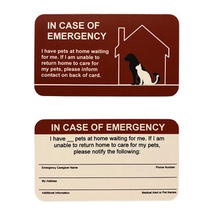 My Pet's Are Home Alone Keychain, Wallet Card and Self Laminating Pouch ...