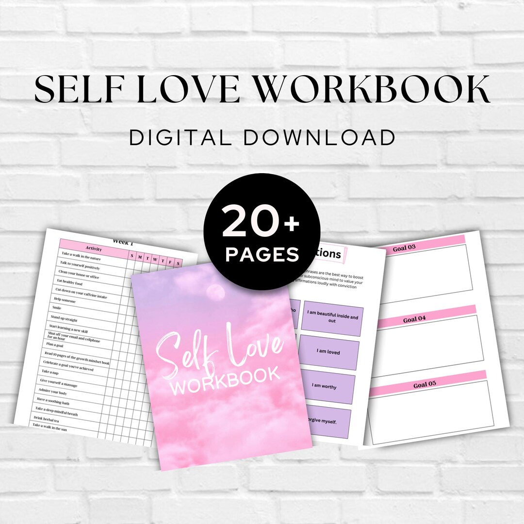 Self Love Workbook - Self Care Activity Book - Digital Self Care ...