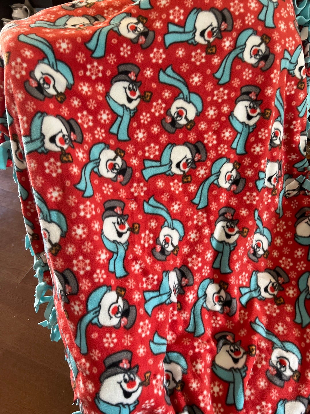 Frosty the Snowman Fleece Throw - Etsy