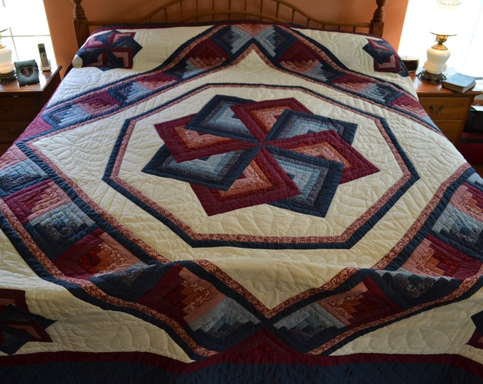 Handmade and Hand Quilted Amish Star Spin 107 X 115 Our MOST POPULAR QUILT - Etsy