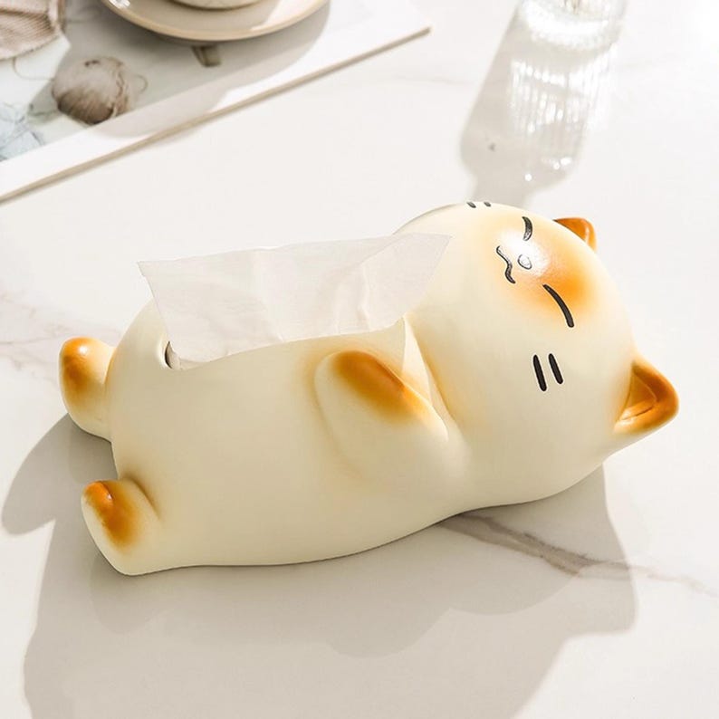 Ceramic Siamese Cat Tissue Box, Home Decor - Etsy