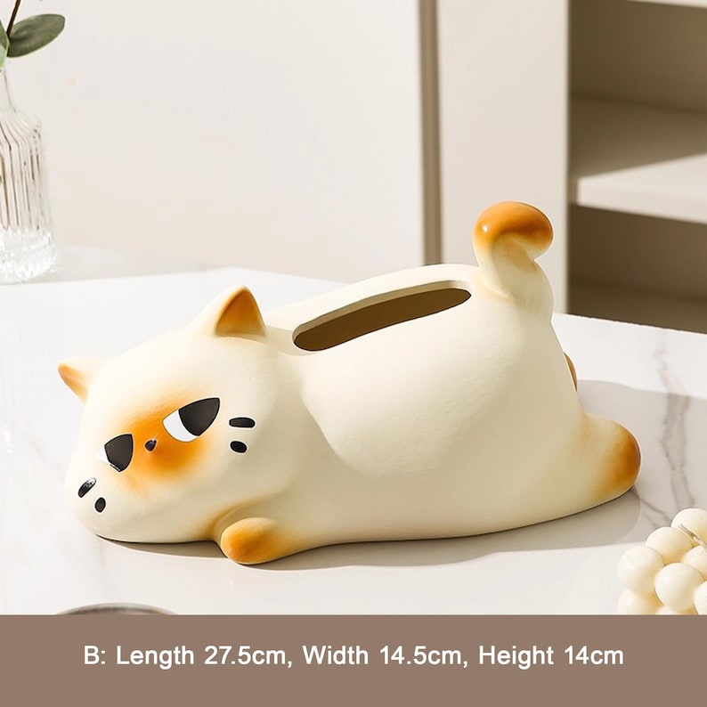 Ceramic Siamese Cat Tissue Box, Home Decor - Etsy