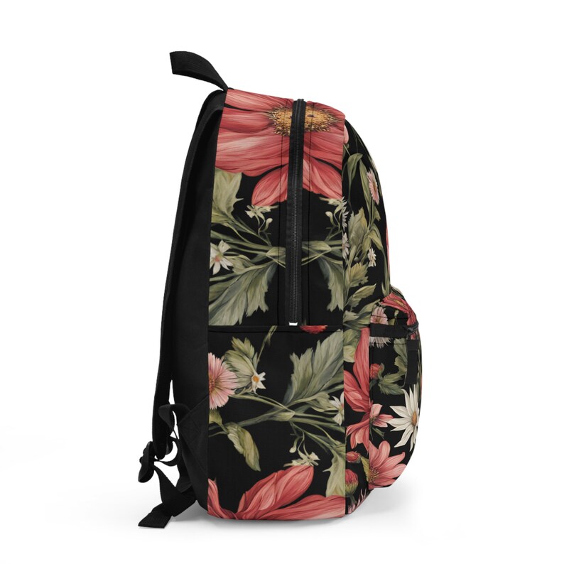 Botanical Backpack, Wildflower Pattern Rucksack, Floral Print Bag ...