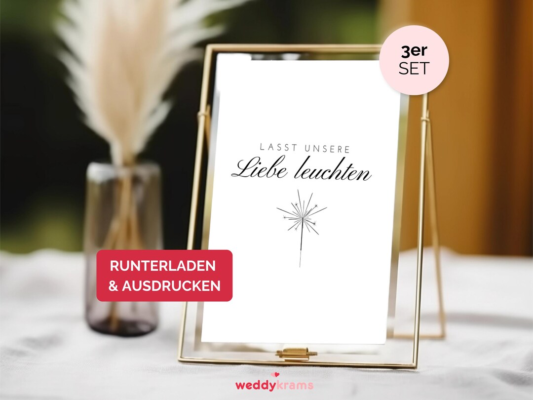 Sparklers Sign Wedding, Sparklers Sign, Wedding Sign Template, Let the ...
