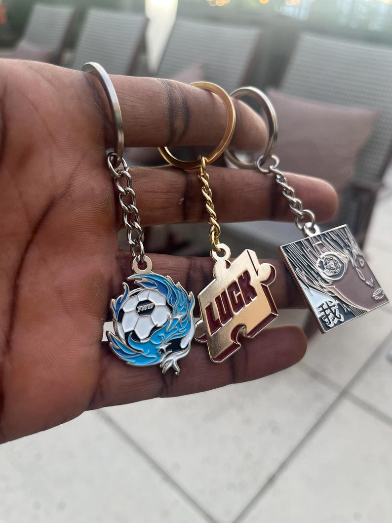 Blue Lock Anime Enamel Metal Keychains - Etsy