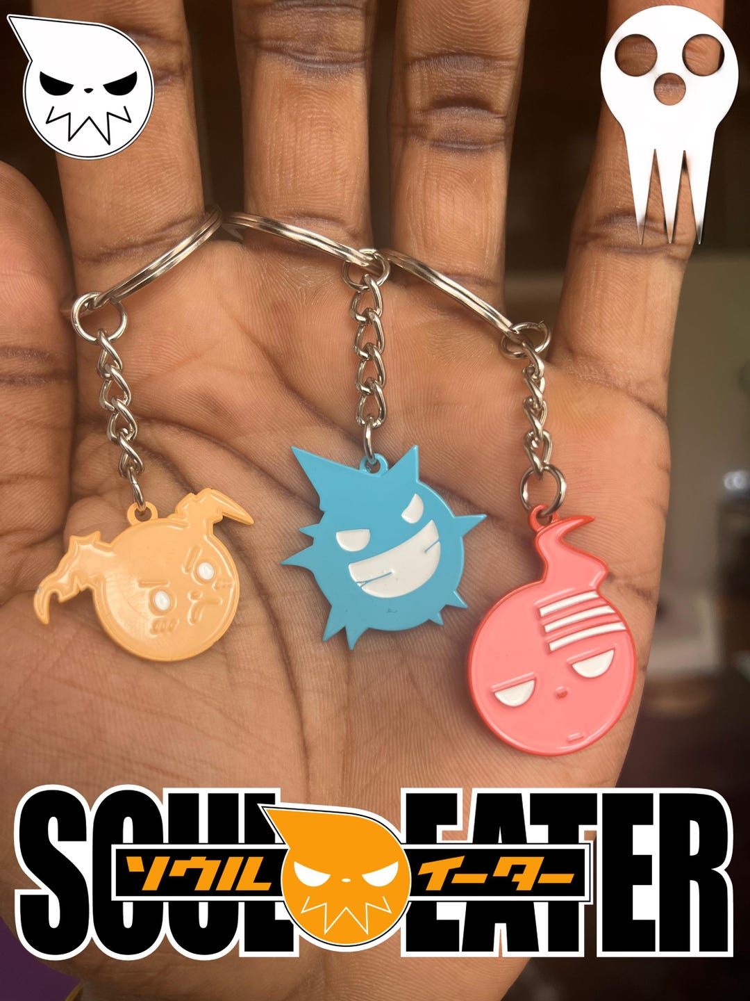 Soul Eater Trio Enamel Metal Keychains - Etsy