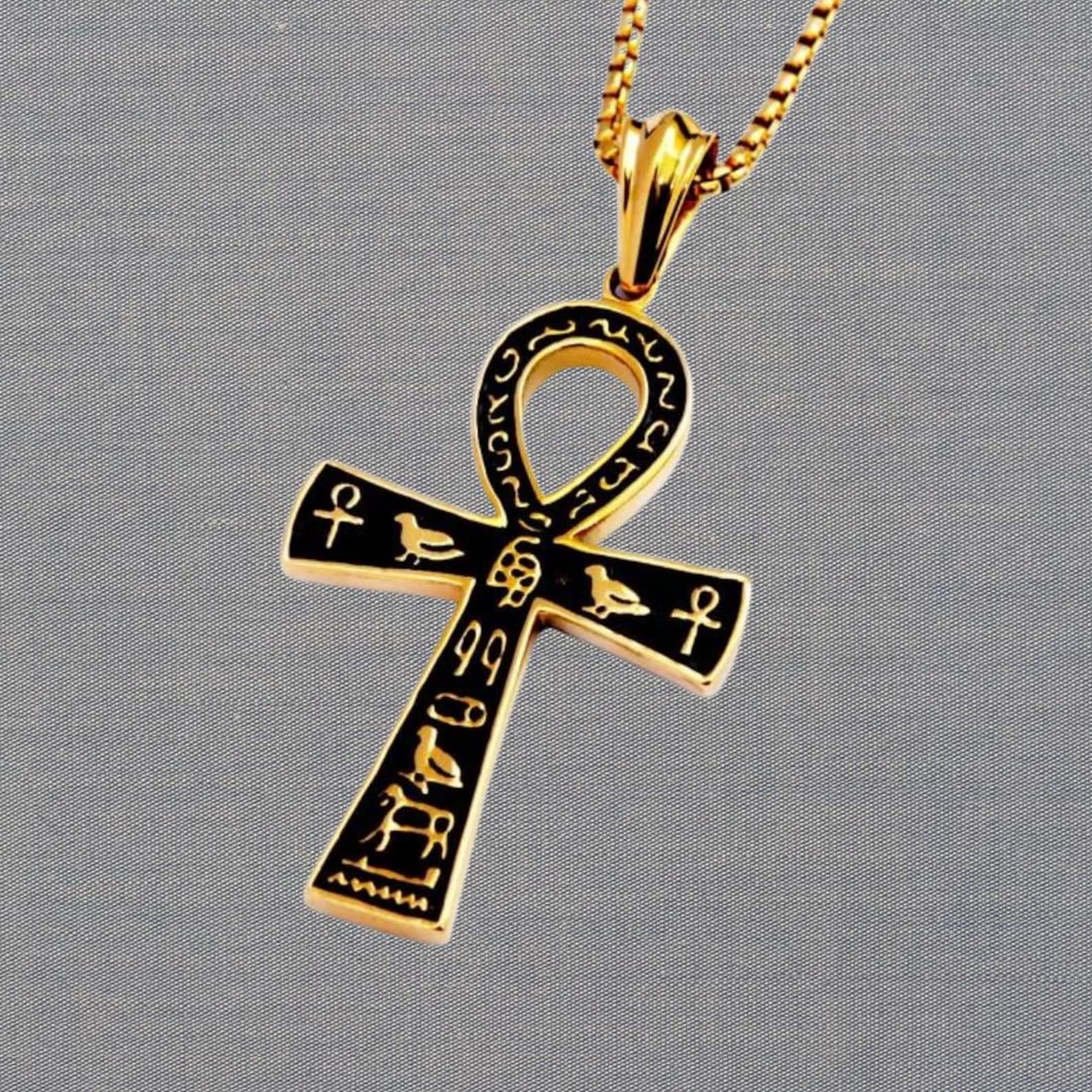Egyptian Cross Pendant, Stainless Steel, Cross Pendant, Orthodox ...