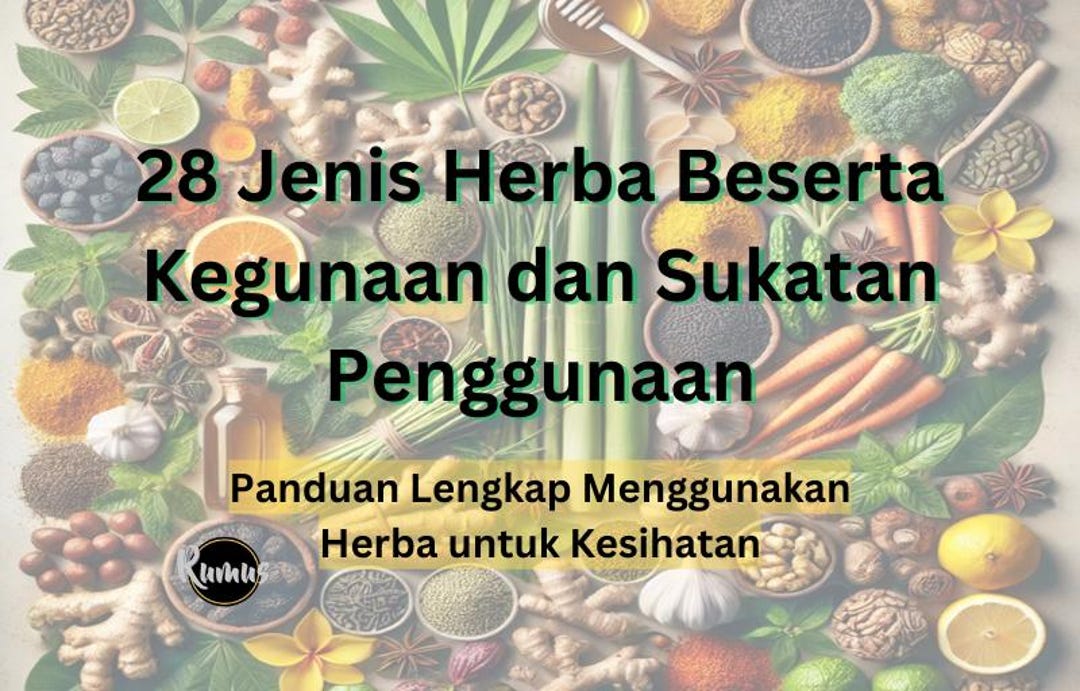 28 Jenis Herba Beserta Kegunaan Dan Sukatan Penggunaan - Etsy