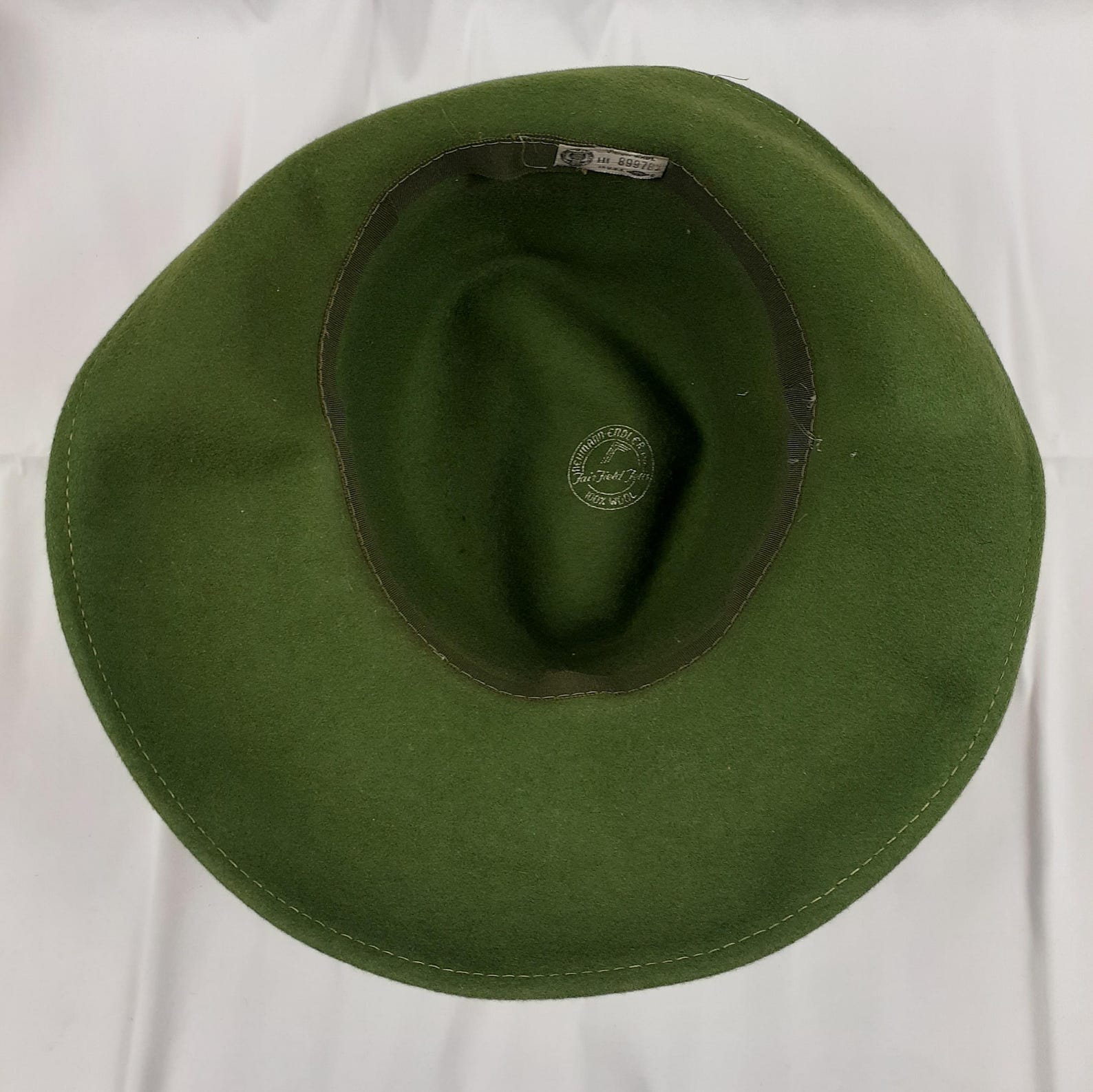 Vintage Green Women's 100% Wool Wide-brimmed Hat - Etsy