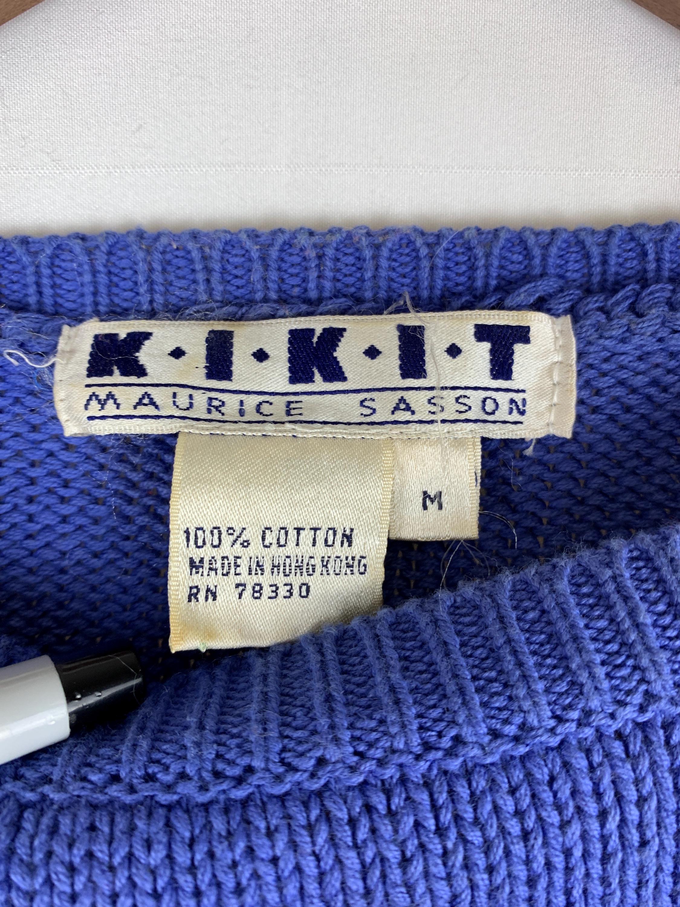 Vintage KIKIT Maurice Sasson Rainbow Colorblock Geometric Circle Knit ...