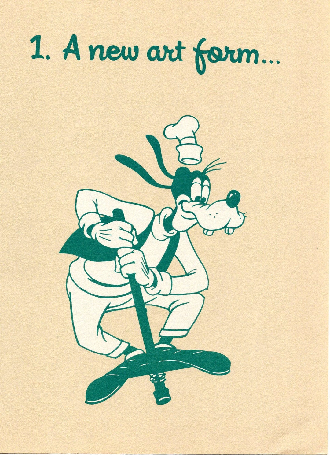 Vintage Disney Animation Goofy on a Oogo Stick Art Print for Wall Decor ...