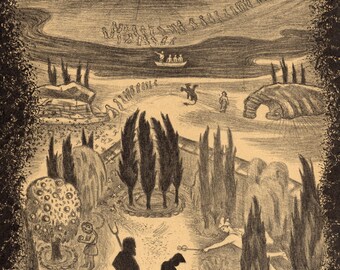 Narcissus and His Reflection - Greek Myth Art Print for Wall Decor ...