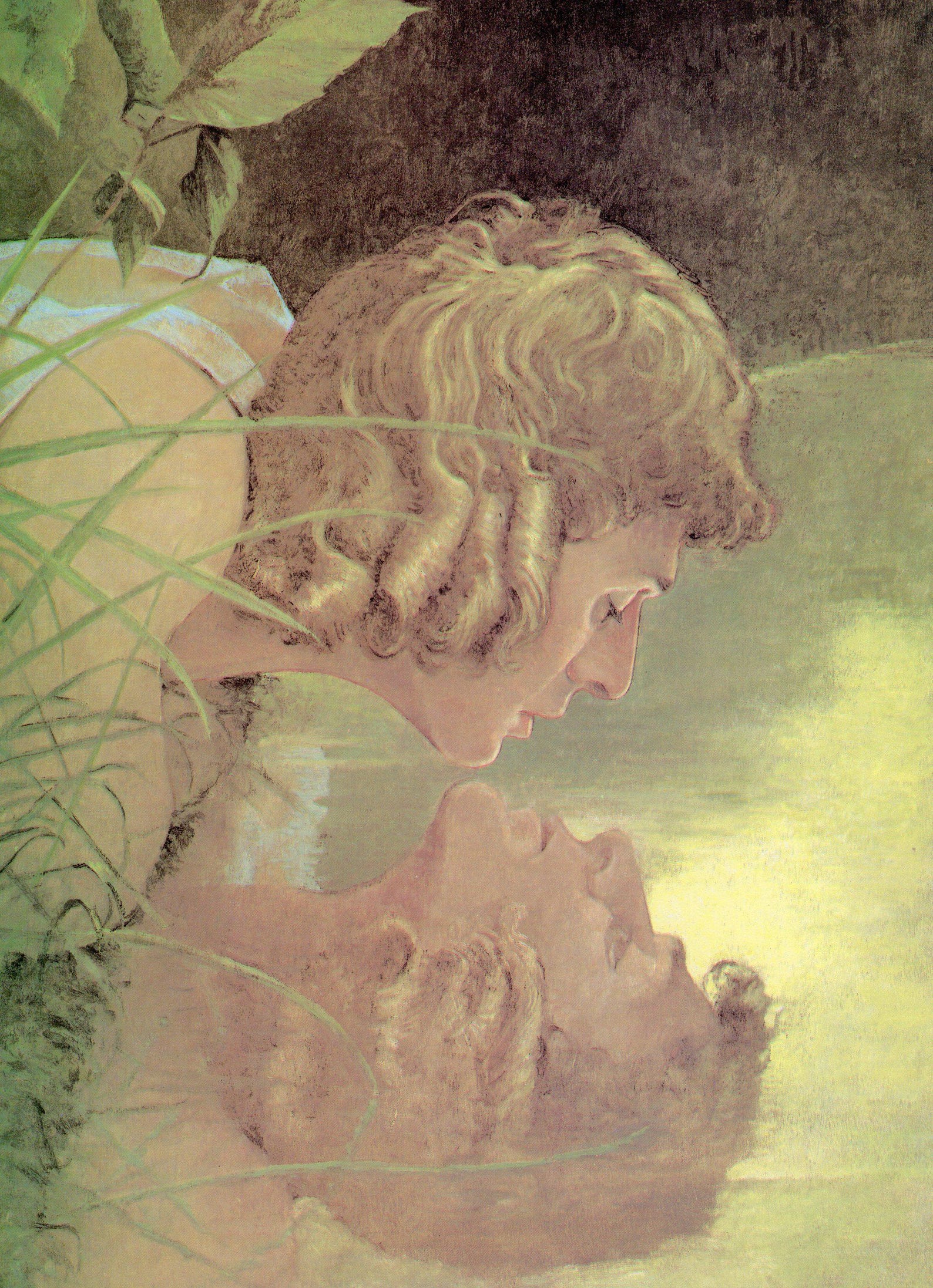 Narcissus and His Reflection - Greek Myth Art Print for Wall Decor ...