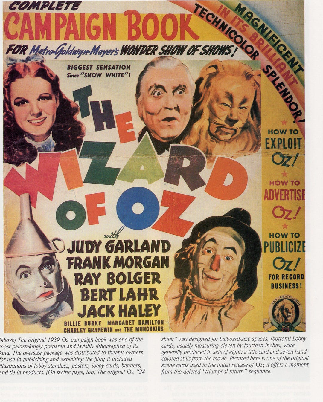 The Wizard of Oz - Campaign Books - Art Print for Wall Decor Vintage ...