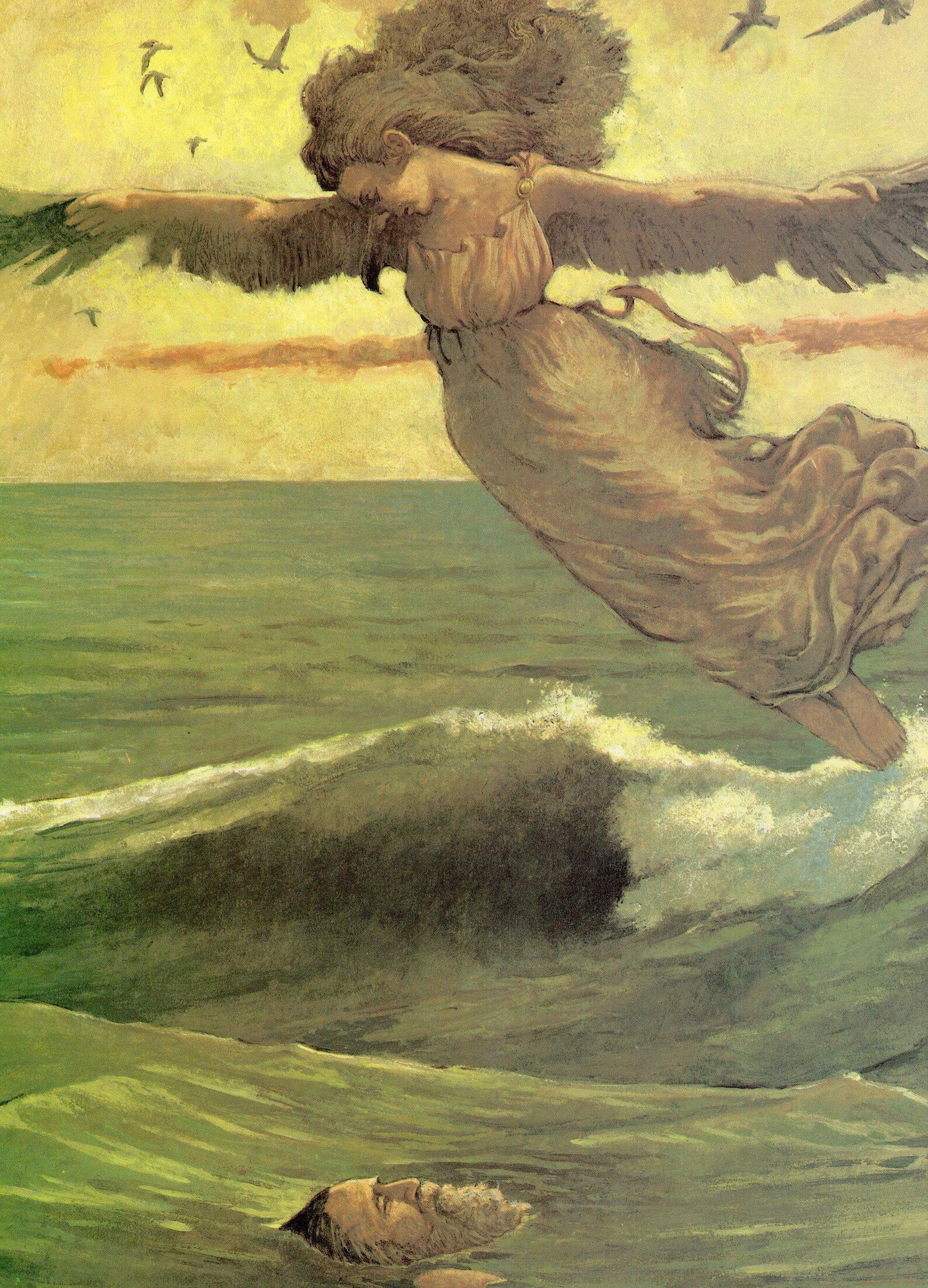 Lost at Sea - Ceyx & Alcyone - Greek Myth Art Print for Wall Decor ...