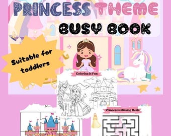 Princess Busy Book, Editable Template - Etsy