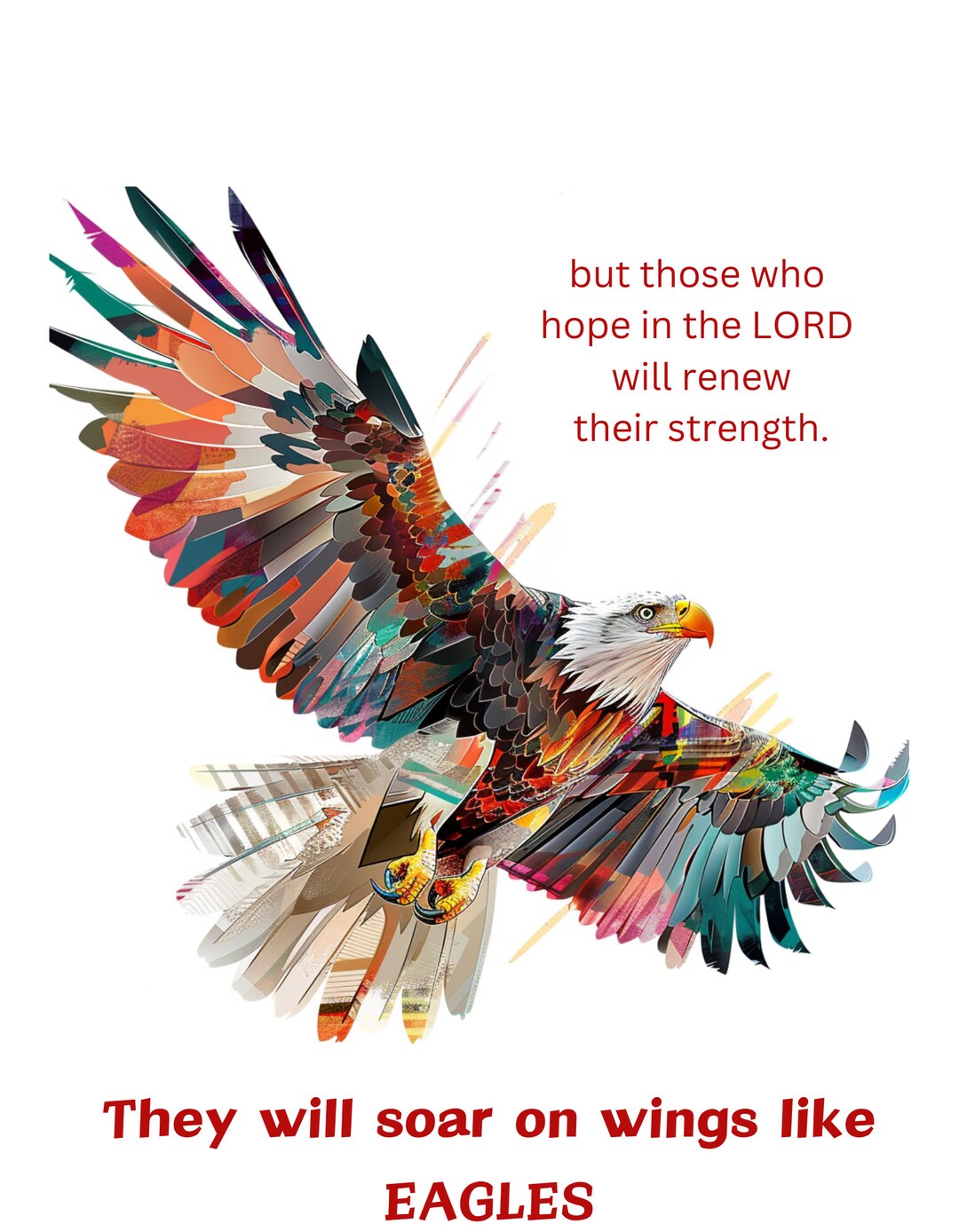Faith and Strength - 'soar Like Eagles' Christian T-shirt - Etsy