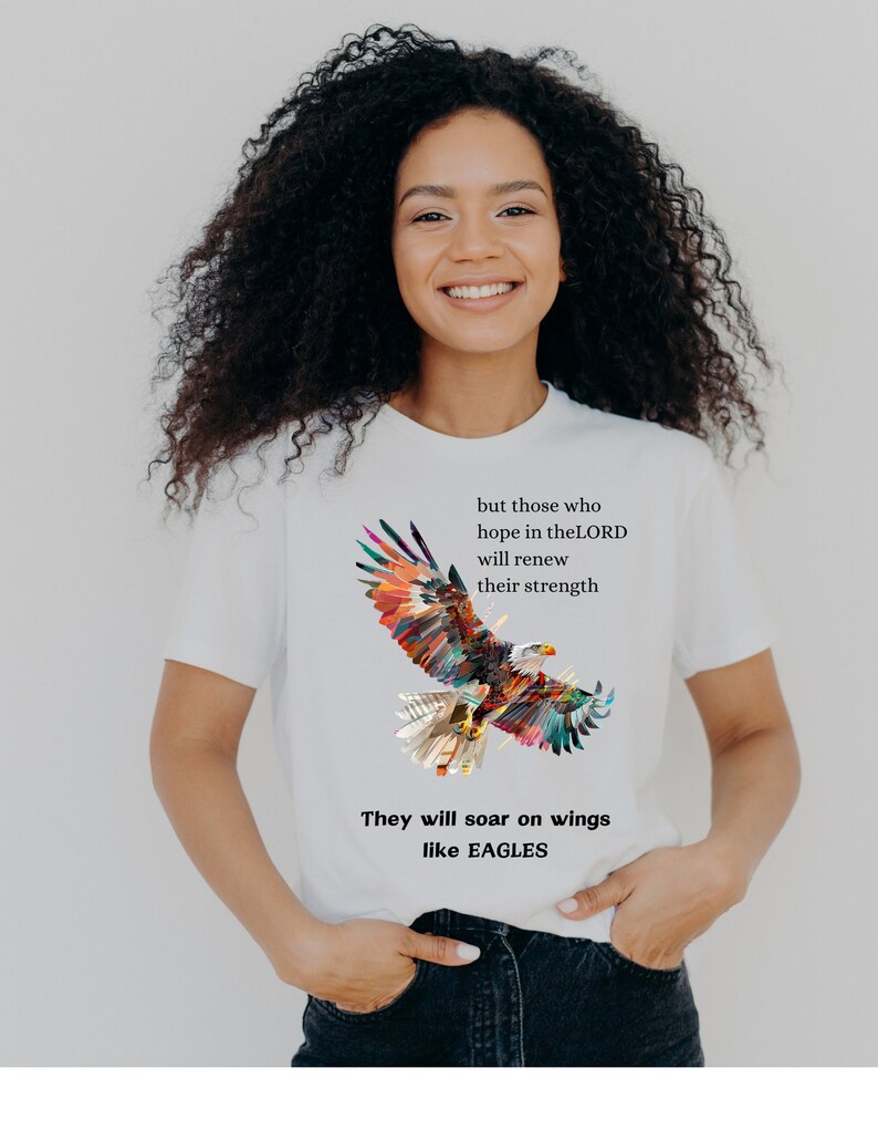 Faith and Strength - 'soar Like Eagles' Christian T-shirt - Etsy