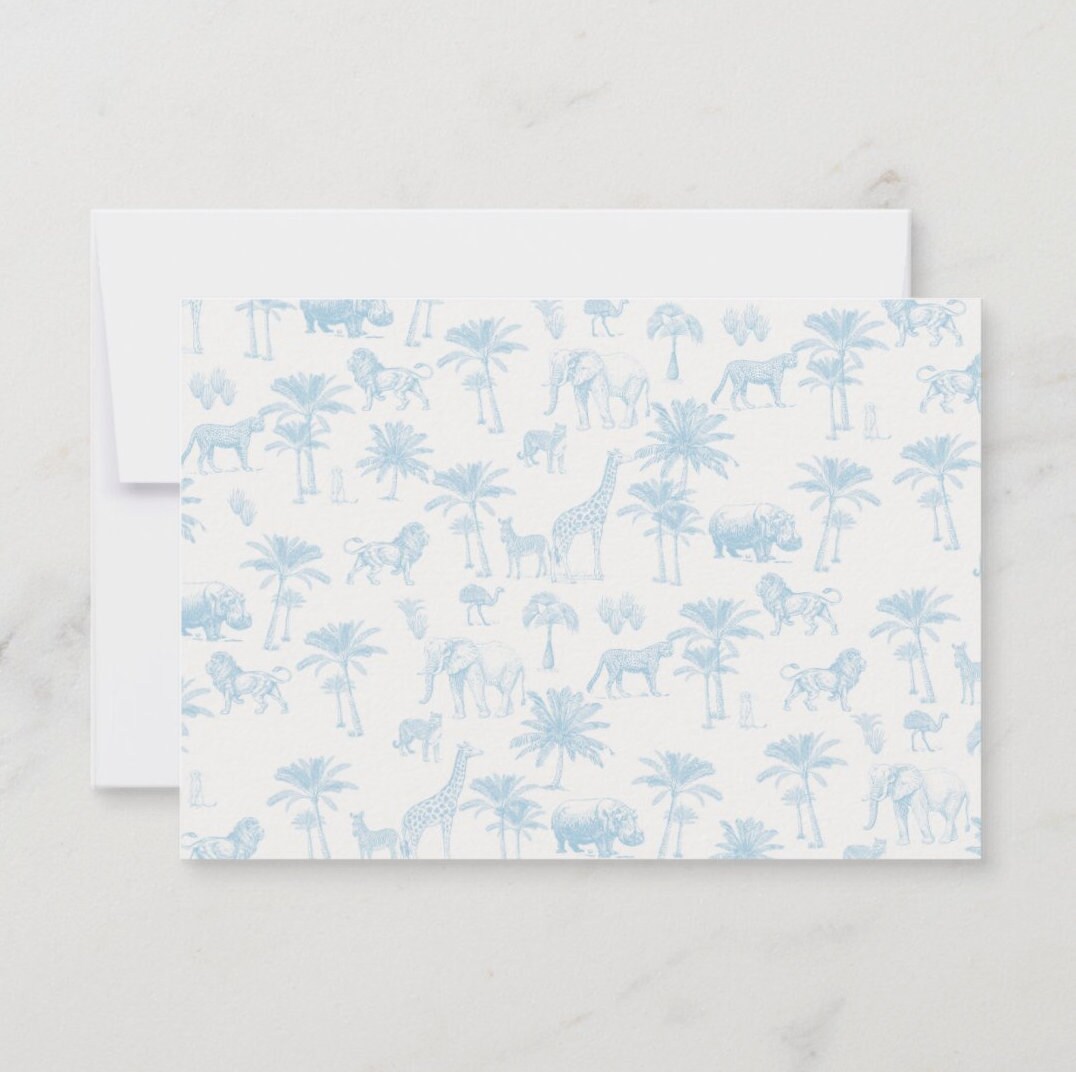 Toile De Jouy Safari - Baby Shower Registry - Etsy