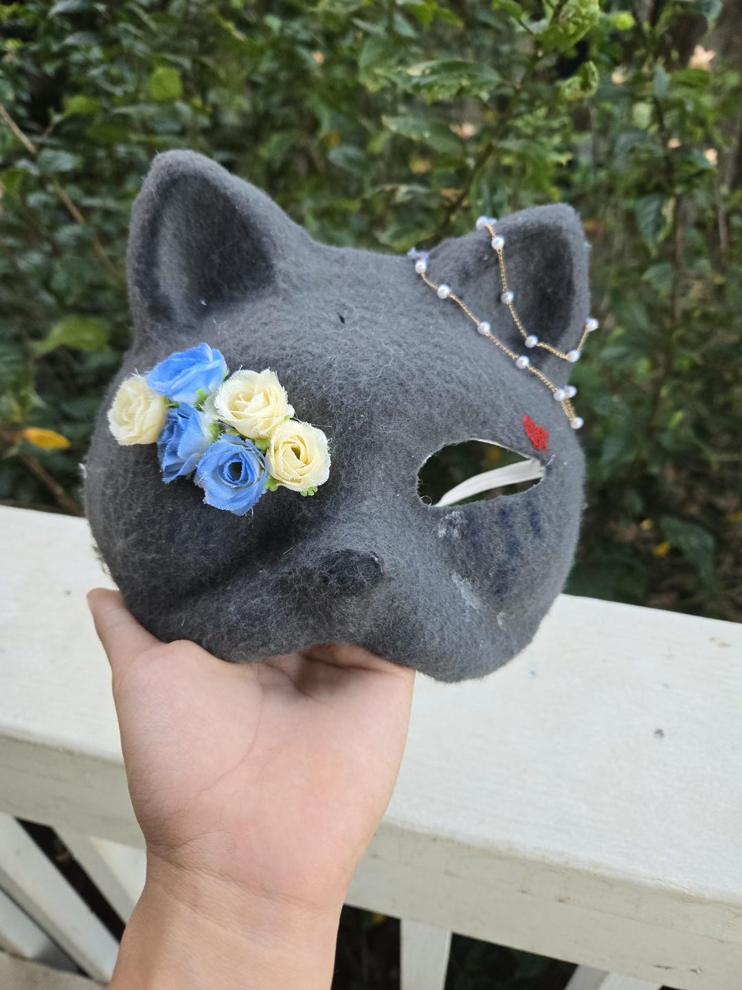 Therian Mask Grey Cat Mask, Luna - Etsy