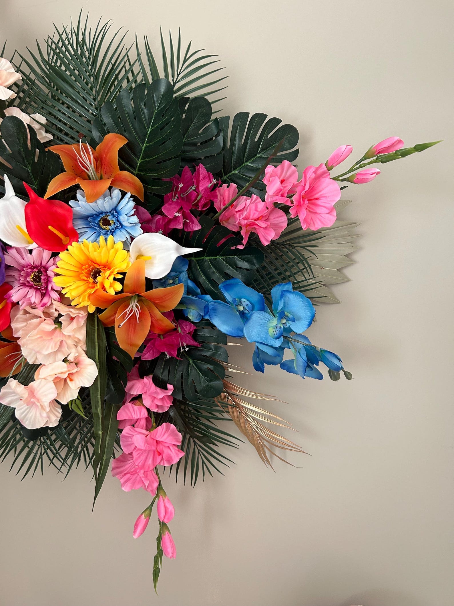 Tropical Flower Wall Display - Etsy