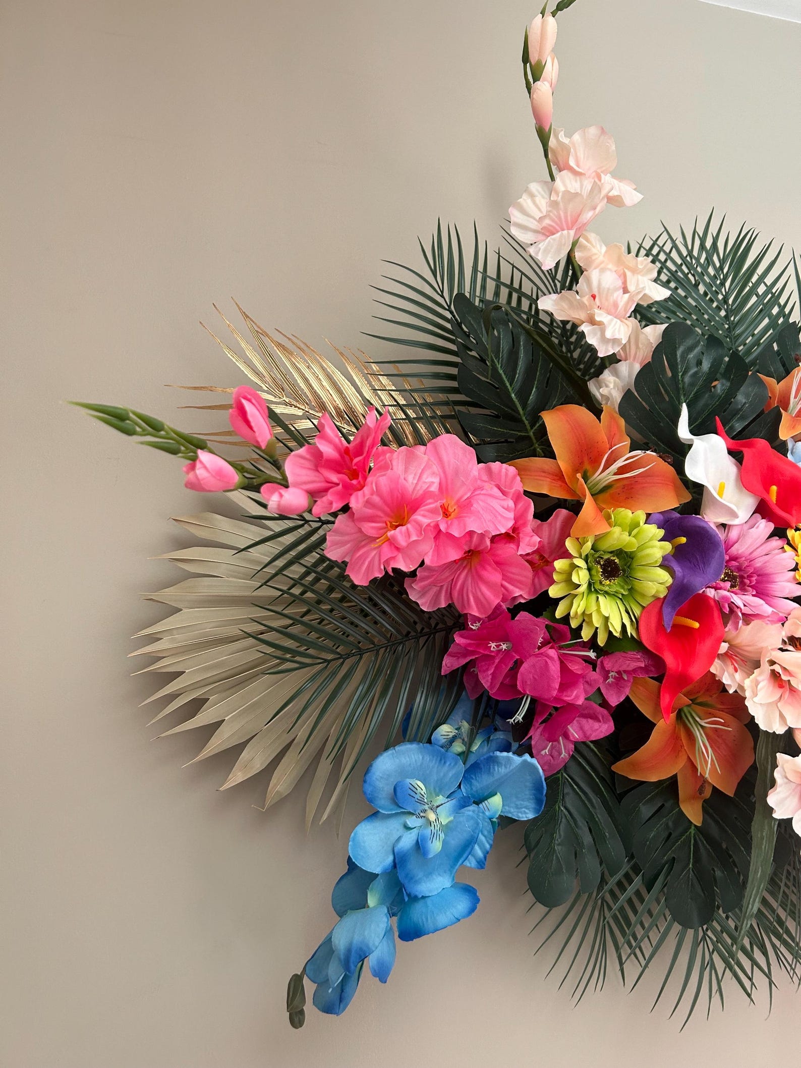 Tropical Flower Wall Display - Etsy
