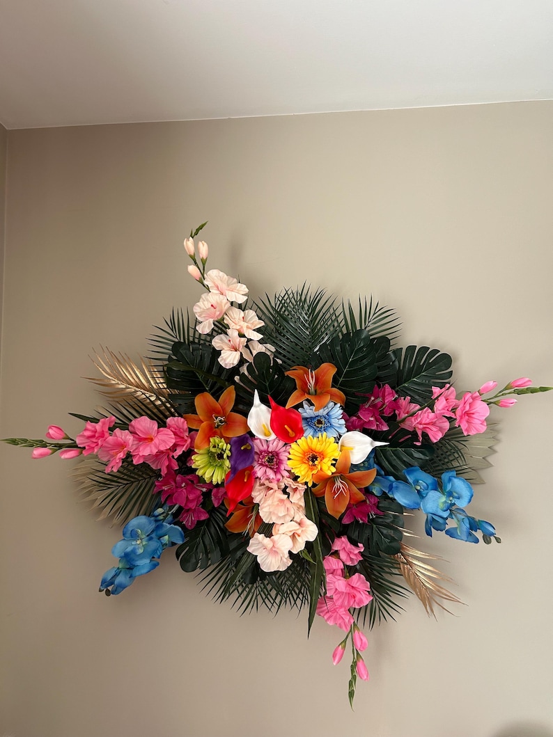 Tropical Flower Wall Display - Etsy