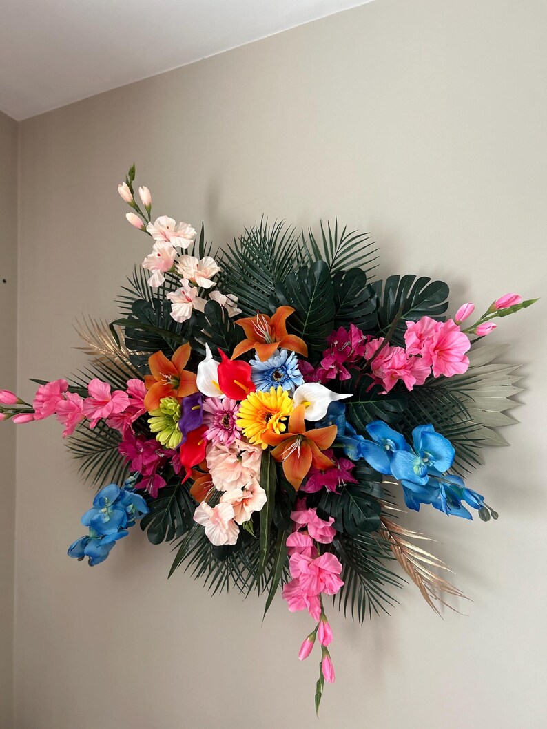 Tropical Flower Wall Display - Etsy