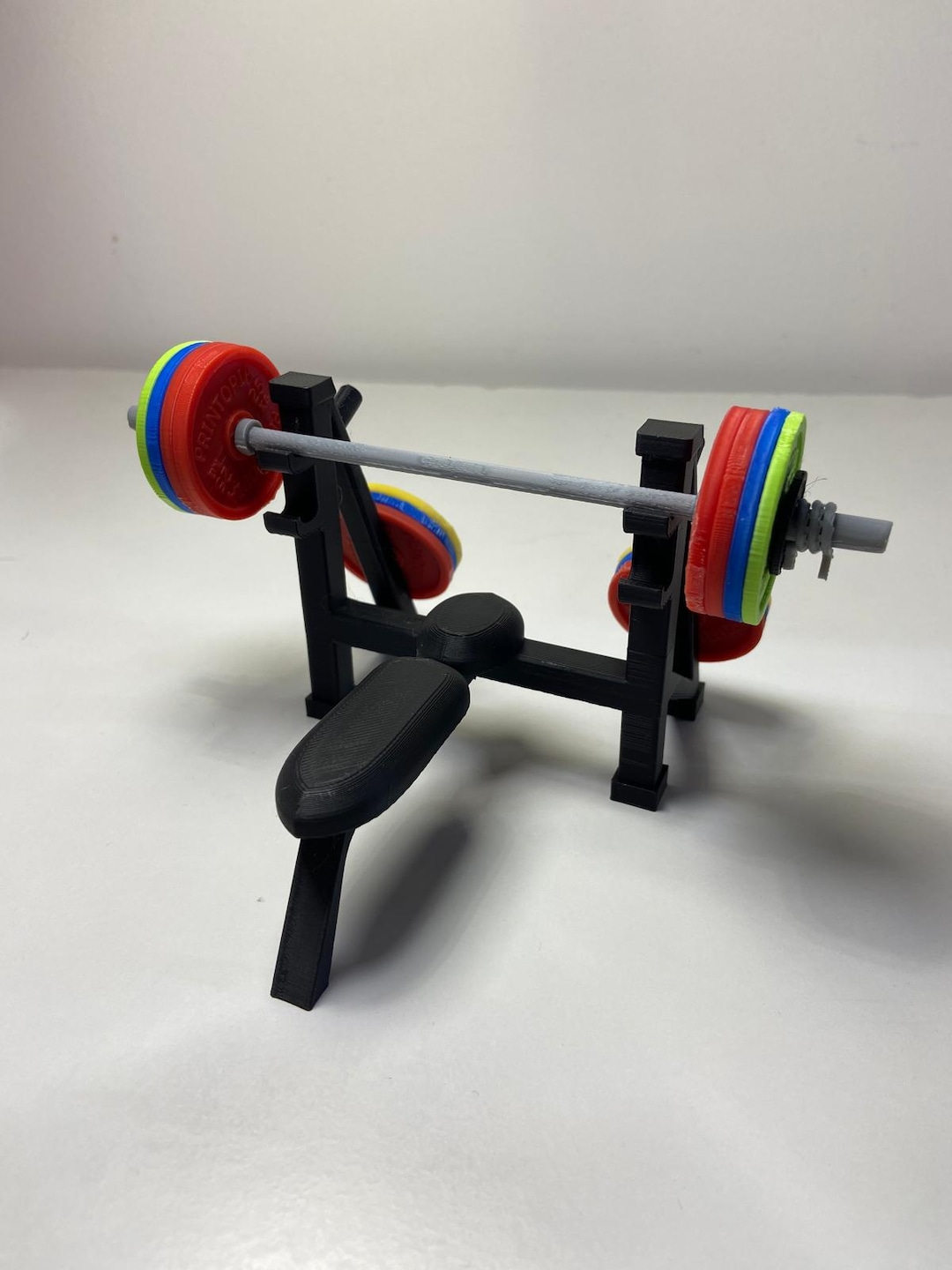 Miniature 3d-printed Bench Press Set Gym-inspired Desk Décor With ...