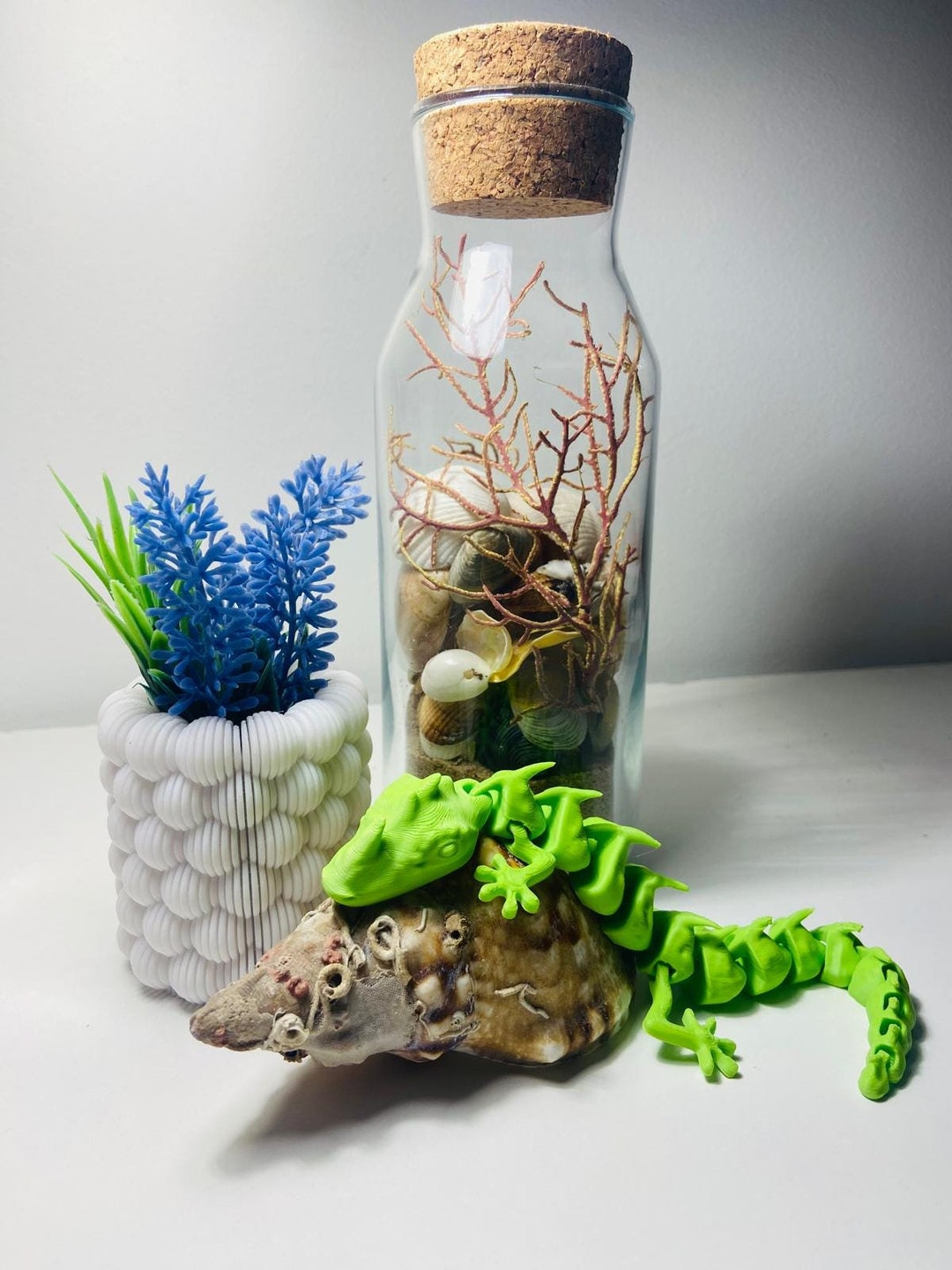 3D Printed Articulated Lizard Toy Flexible Fidget Reptile Figurine in ...