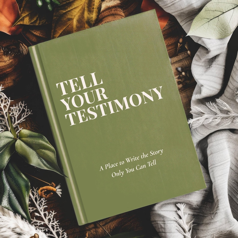 Tell Your Testimony Journal, Faith-based Writing Journal, Personalized ...