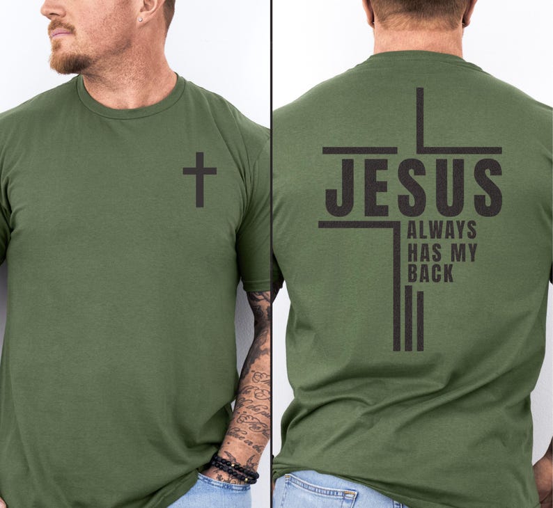 Christian T-shirt for Men Religious Apparel Faith-based Shirts Jesus ...